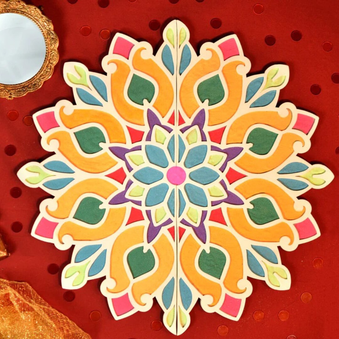 Portable Rangoli Chakra Design Available in 11 Inches set - Etsy