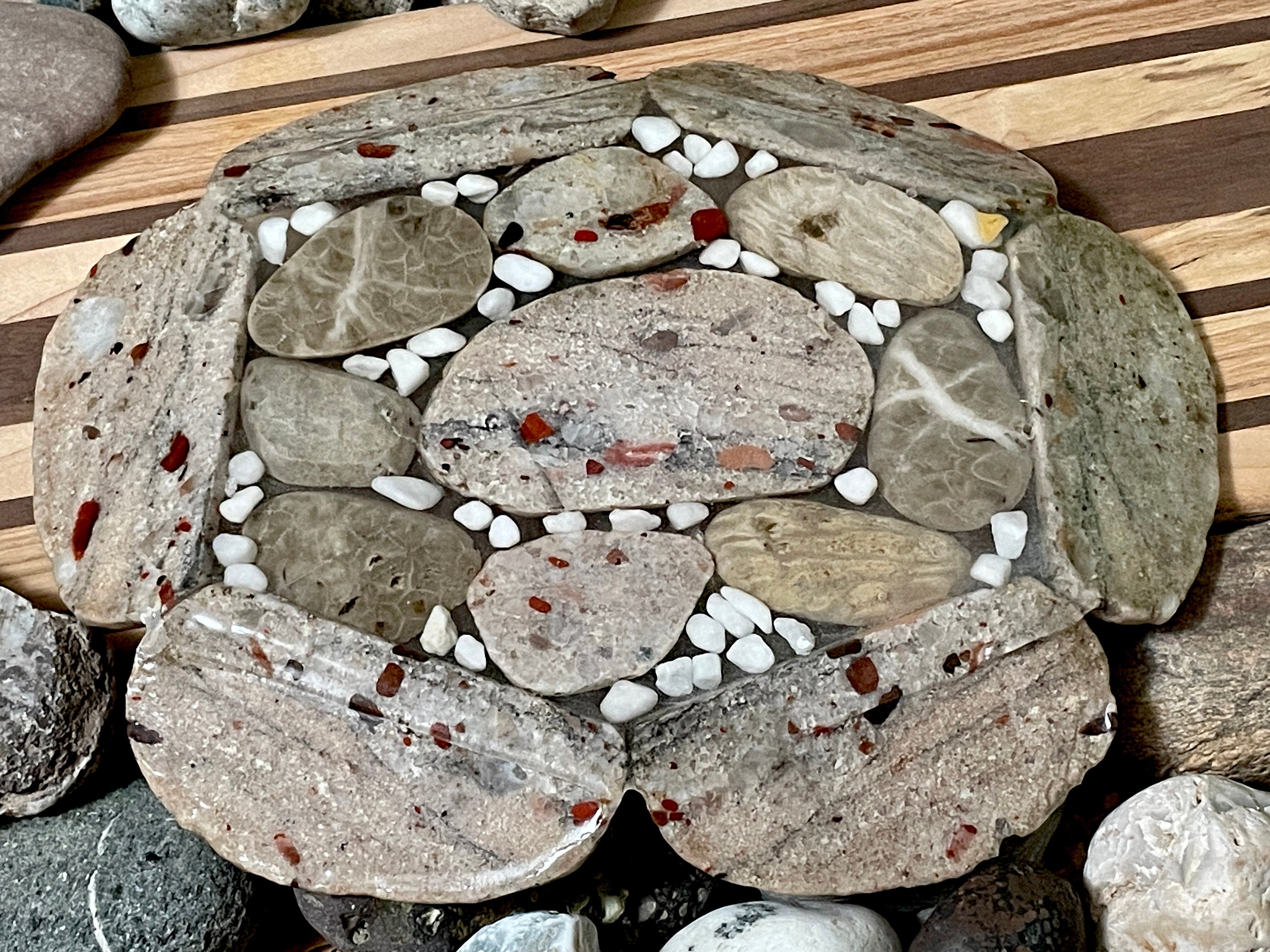 Michigan Puddingstone Platter Functional Rock Decor Souvenir - Etsy