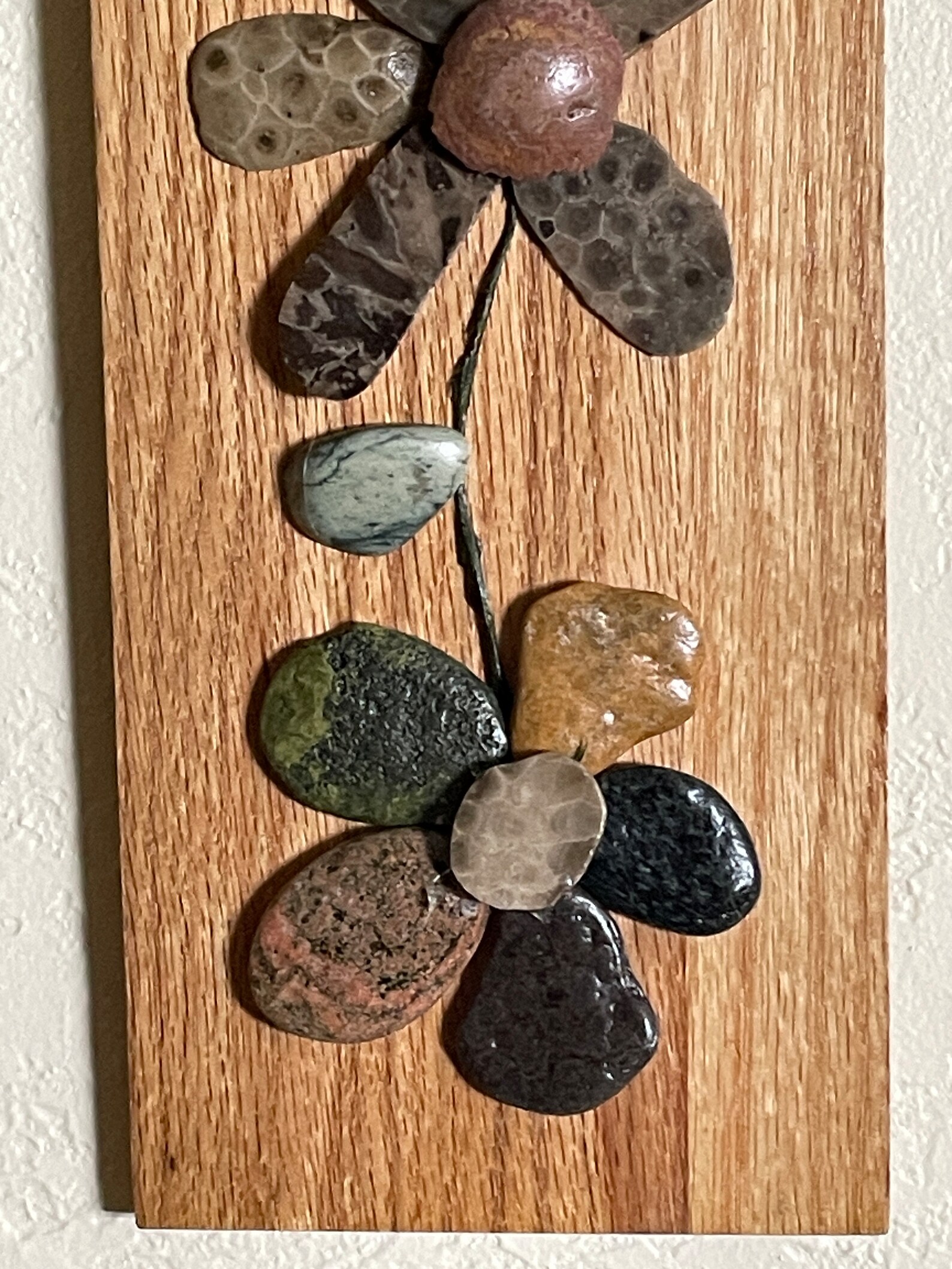 Stone Wall Art Stone Flowers Home Decor - Etsy
