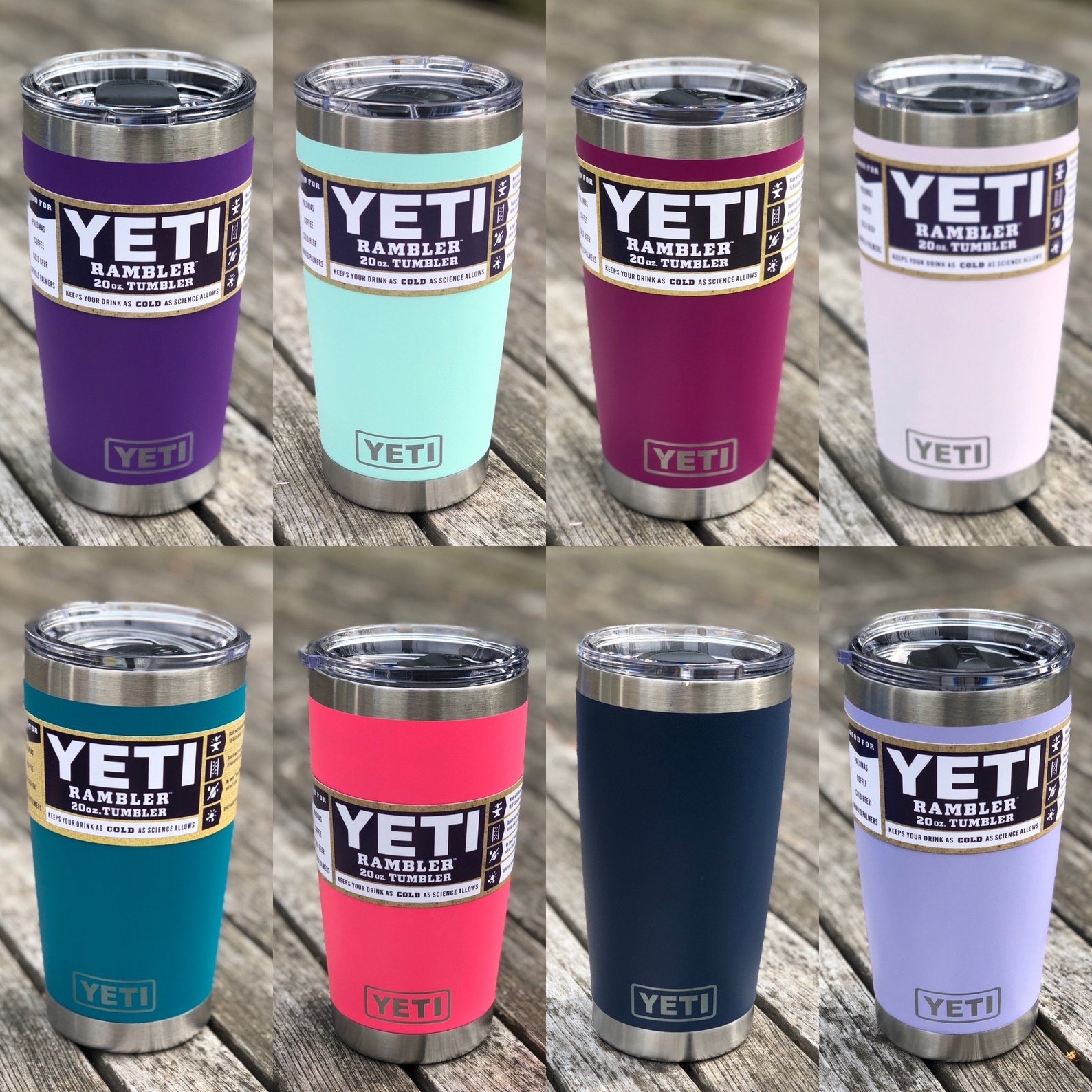 Yeti Rambler Tumbler 20 Oz Personalized Customized Rare Colors - Etsy