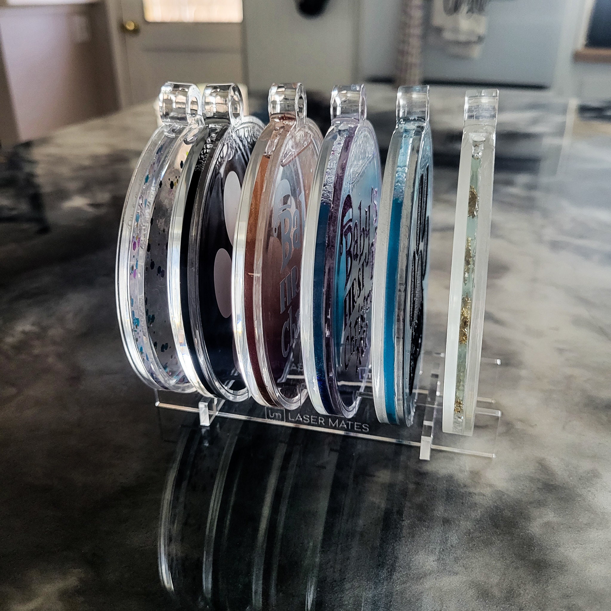 LASER FILE ONLY 1 and 6 Slot Ornament Filling Stands Laser Mates' Snow ...