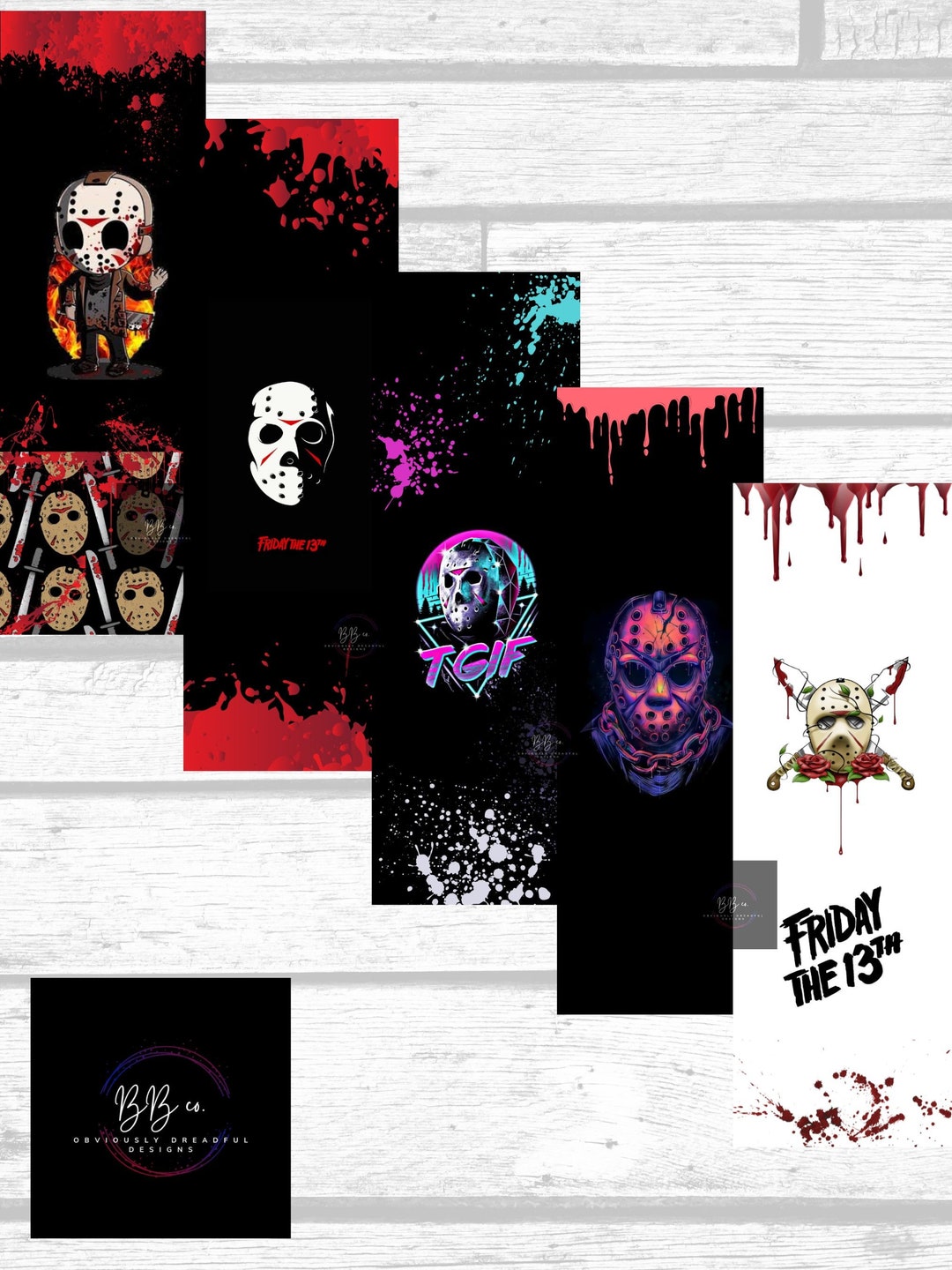Halloween Horror Pen Wraps DIGITAL/PNG Jason Friday the - Etsy Israel