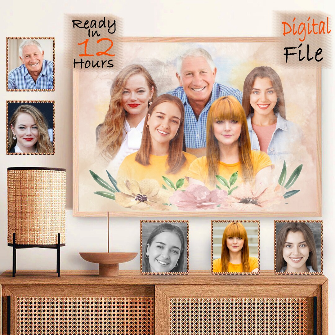 In Loving Memory Couple, Drawing of Pass One, Memorial Photo Keepsake ...