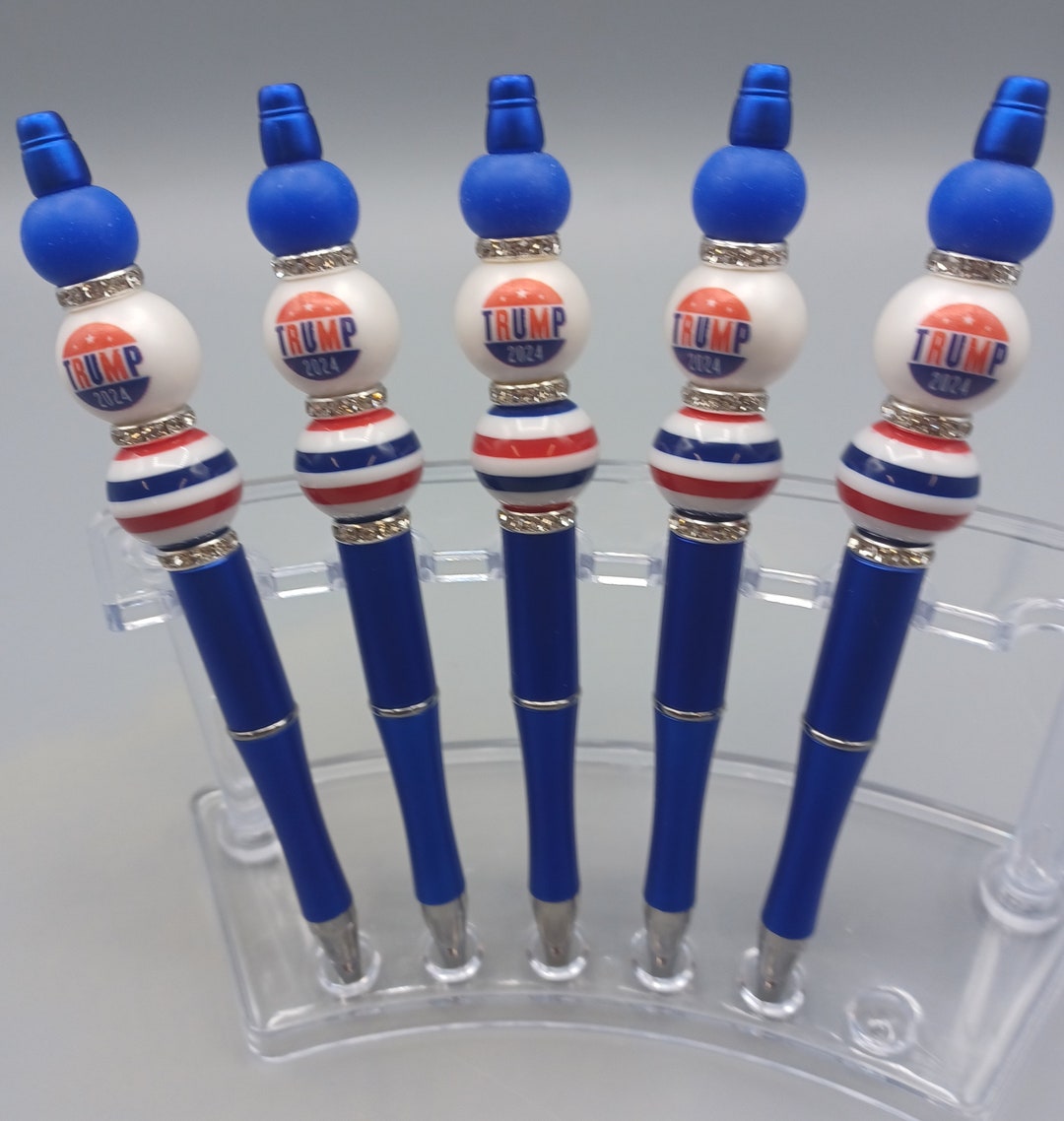 Trump 2024 Pen, Pen Sale, Custom Made Beaded Pen, Silicone, Rhinestone ...