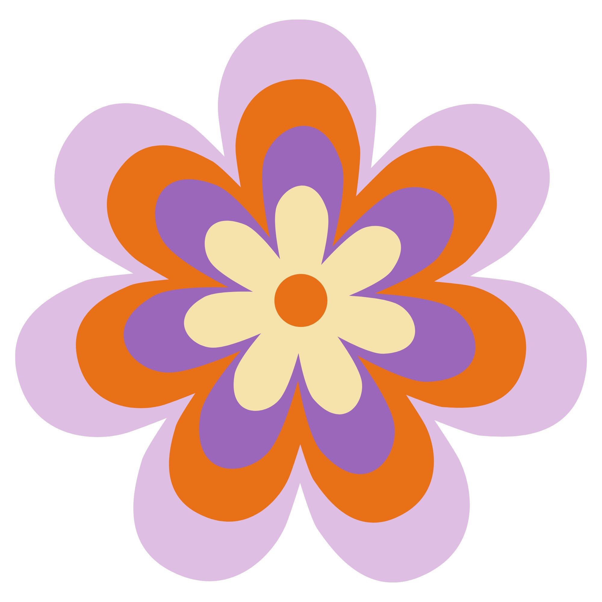 Retro Flower Wall Decor. Instant Download. Set of 3. Digital Prints. - Etsy