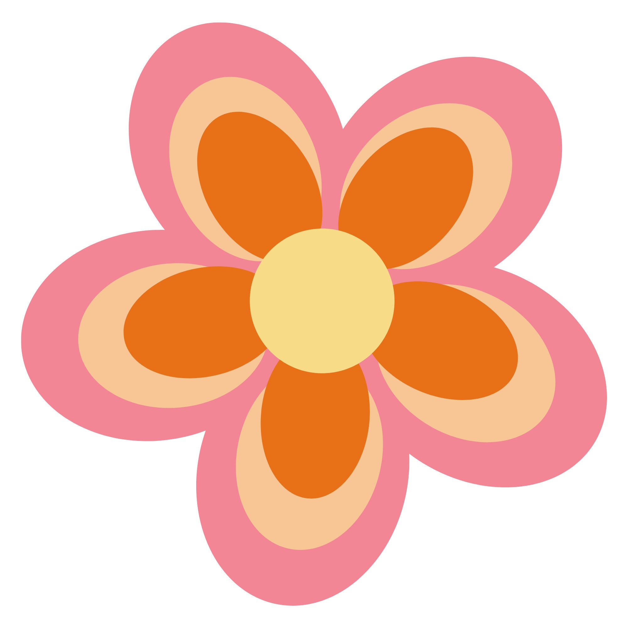 Retro Flower Wall Decor. Instant Download. Set of 3. Digital Prints. - Etsy