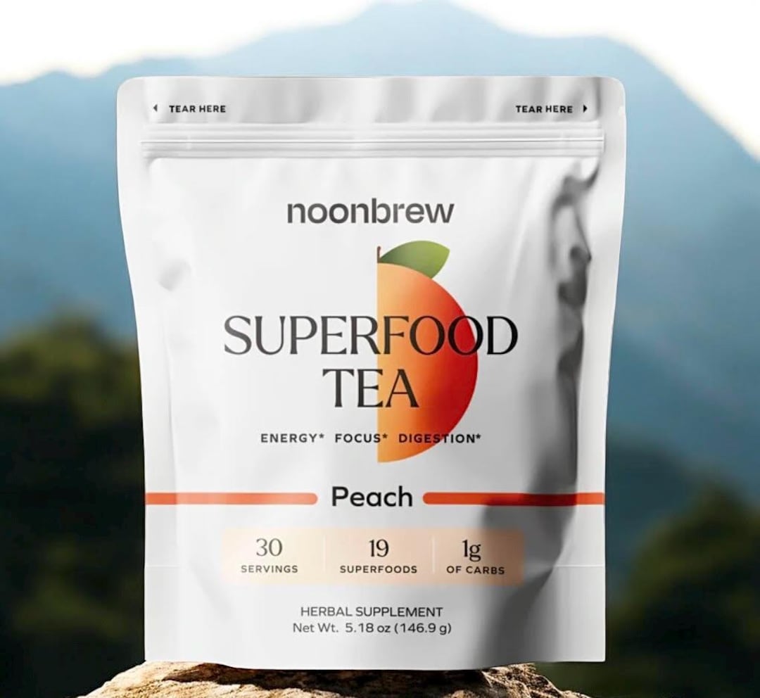 Noonbrew Superfood Organic Tea - Energy Boosting Tea - Natural Energy ...