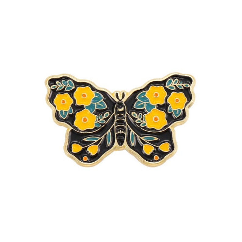 Beautiful Butterfly Moth Enamel Pins Cute Pins Jacket Pins Hard Enamel ...