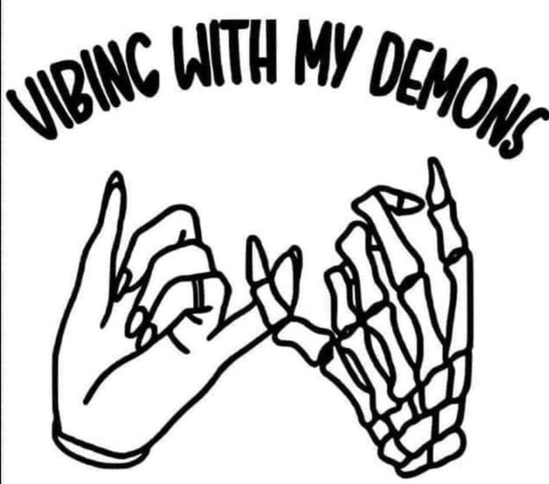 Vibing With My Demons Svg Shirt Design - Etsy