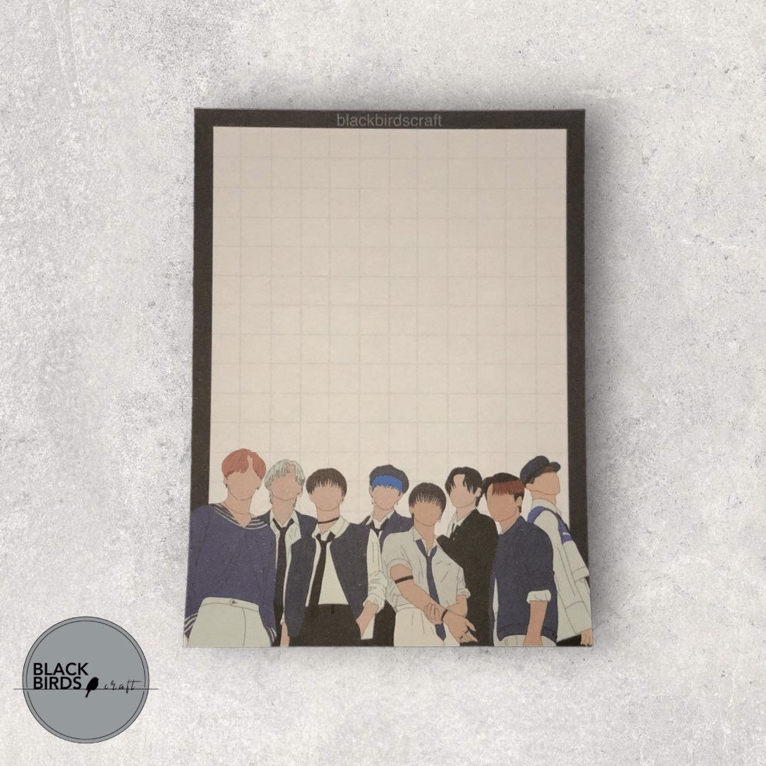 ATEEZ Notepad | KPOP Loose Notepad (8 X 10.7 Cm) | Handmade Stationary ...
