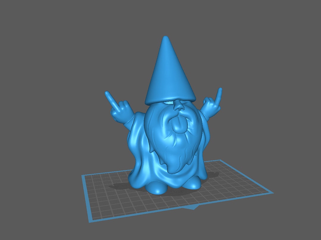 Garden Gnome 3D Print STL File Garden Gnome Middle Finger 3D - Etsy