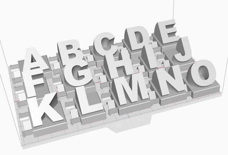 3D STL Files Printable Letters download - Etsy