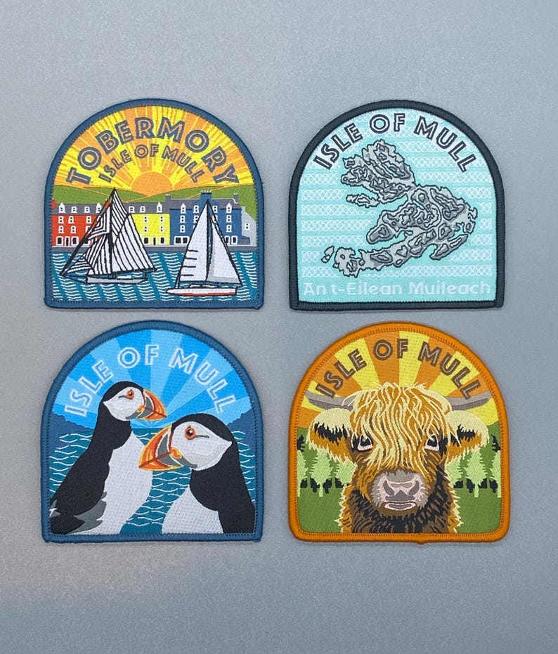 Tobermory Isle of Mull Iron on Embroidered Patch - Etsy