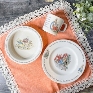 Vintage Peter Rabbit Wedgwood Childs Bowl, Plate and Cup Set | Peter ...