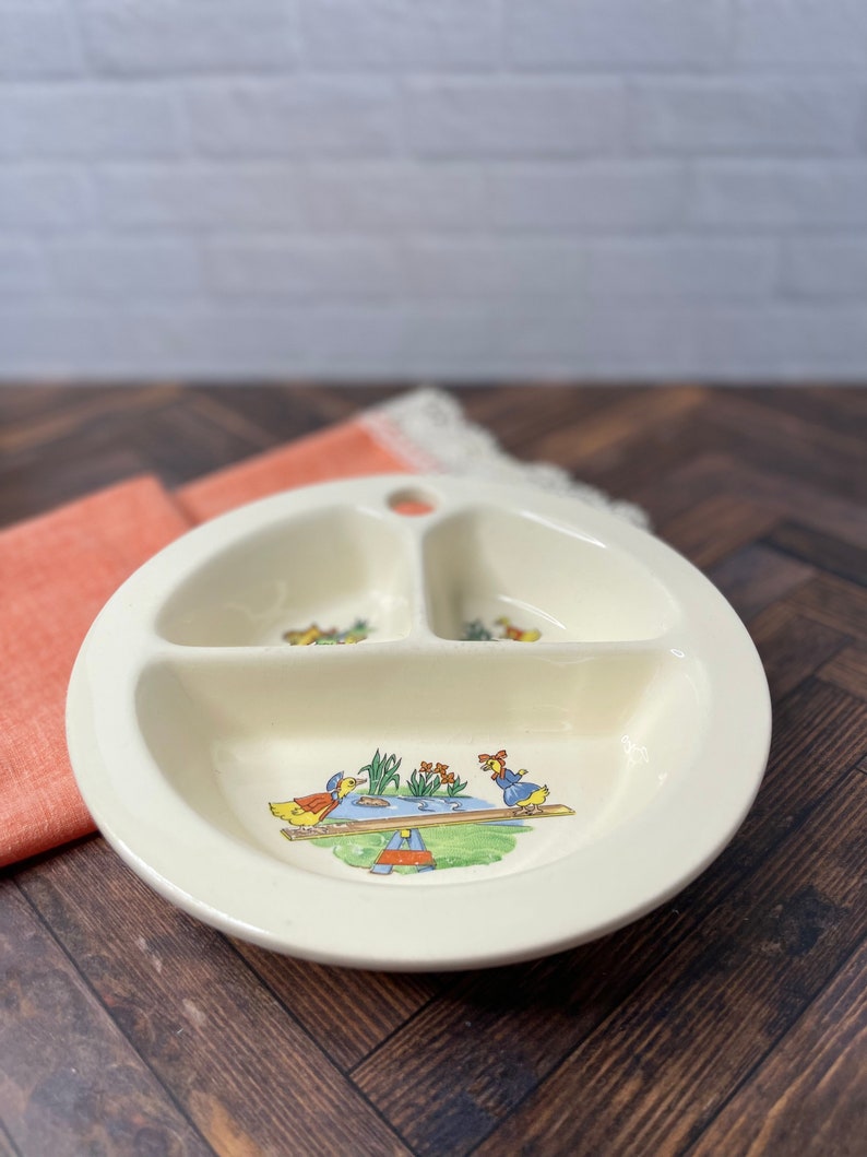 Vintage Baby Dish | Ceramic Baby Dish | Duck Baby Dish - Etsy