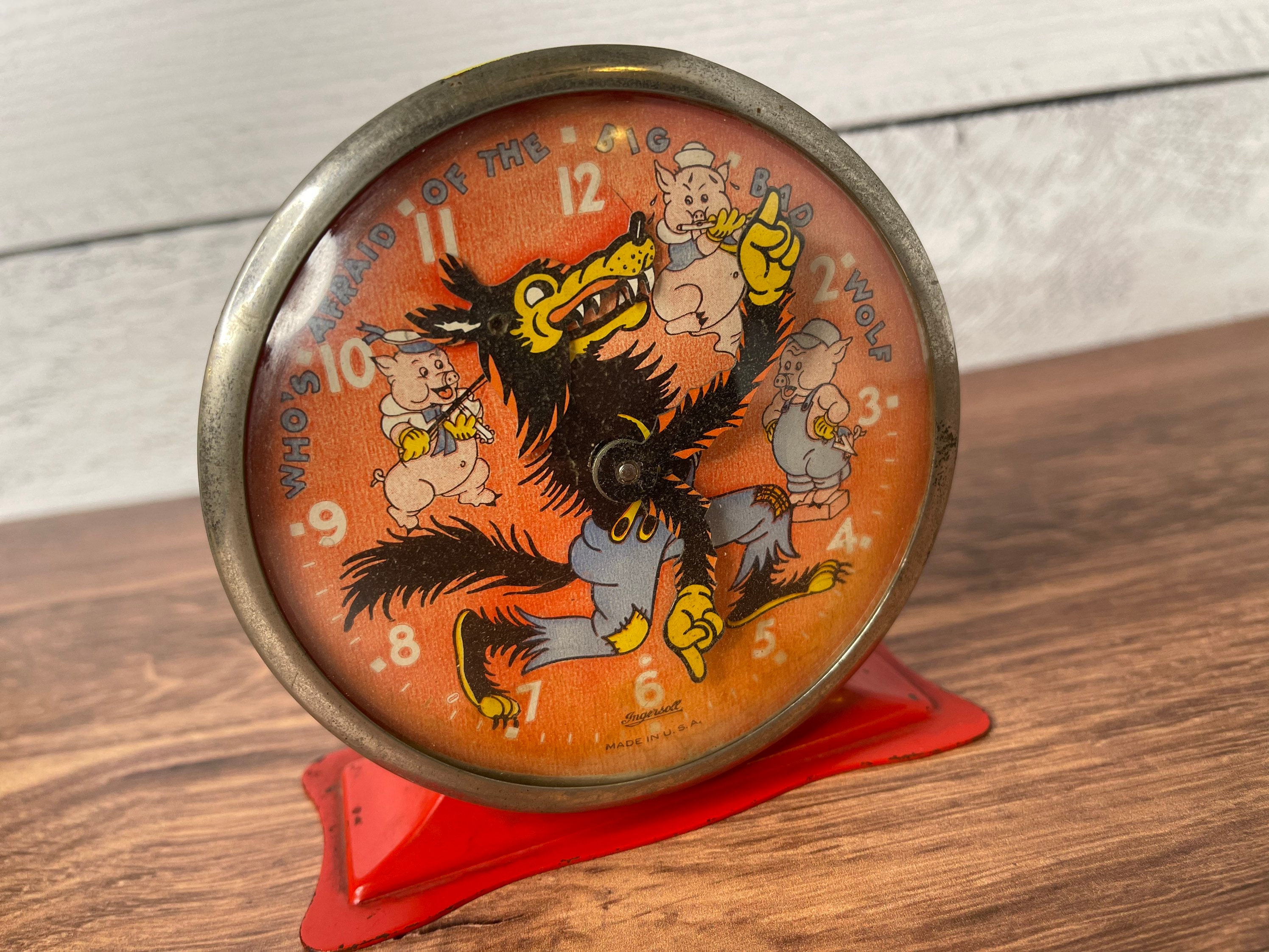 Walt Disney Three Little Pigs and Big Bad Wolf Ingersoll Clock, 1934 - Etsy