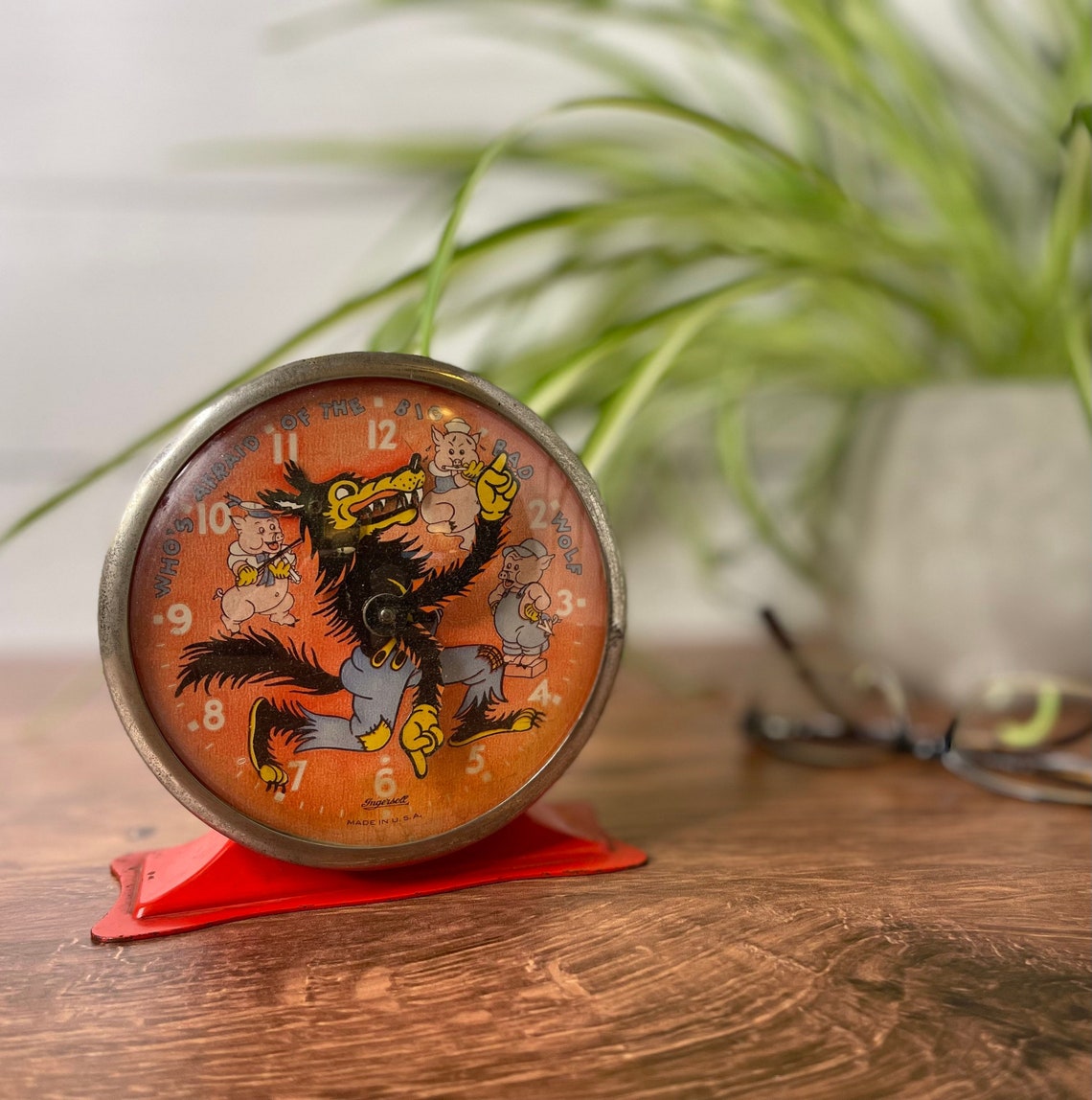 Walt Disney Three Little Pigs and Big Bad Wolf Ingersoll Clock, 1934 - Etsy