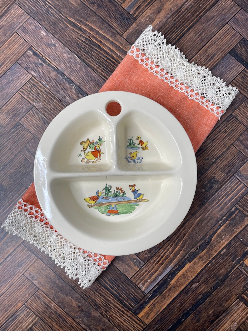 Vintage Baby Dish | Ceramic Baby Dish | Duck Baby Dish - Etsy
