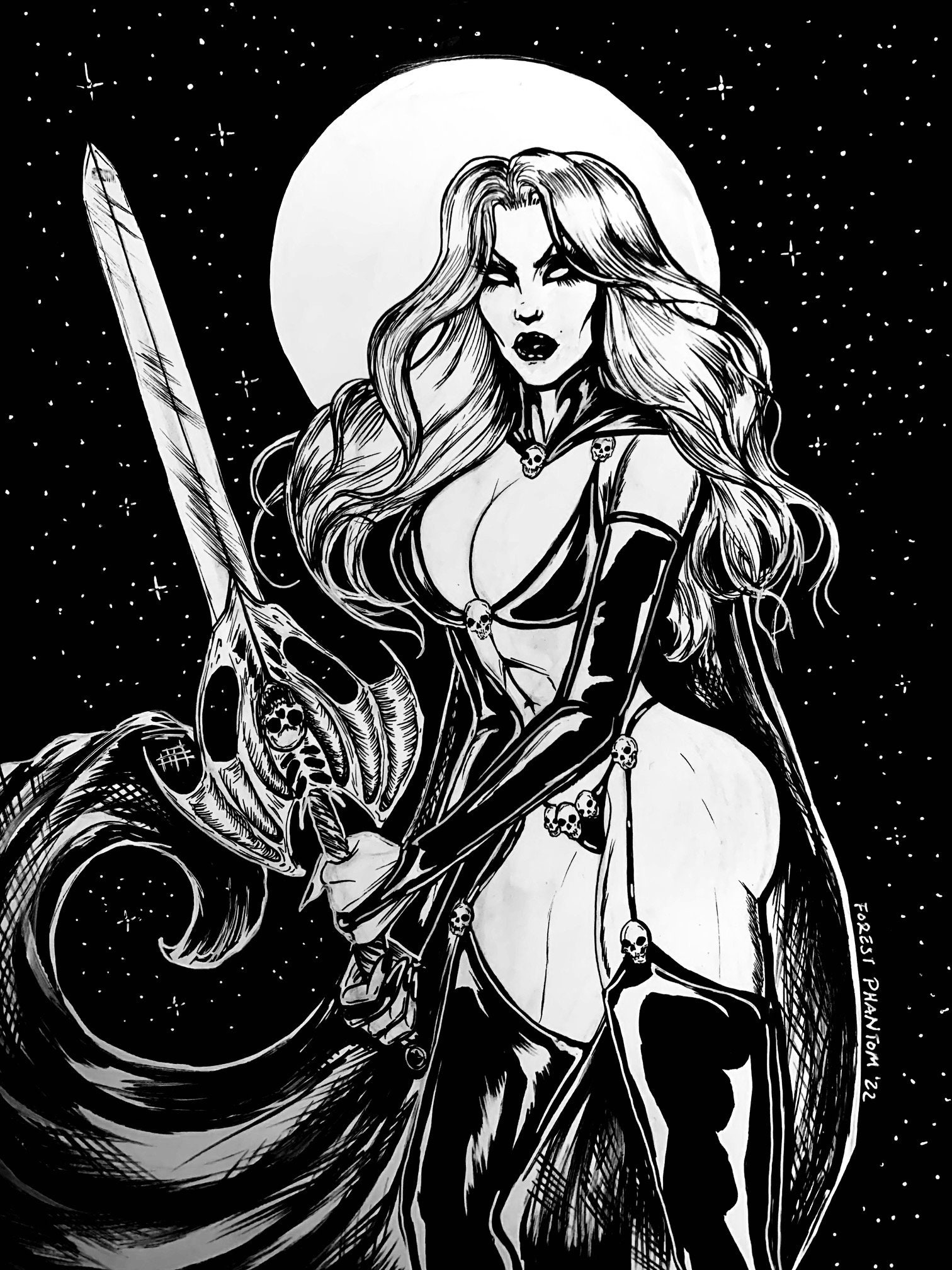 Lady Death PRINT - Etsy