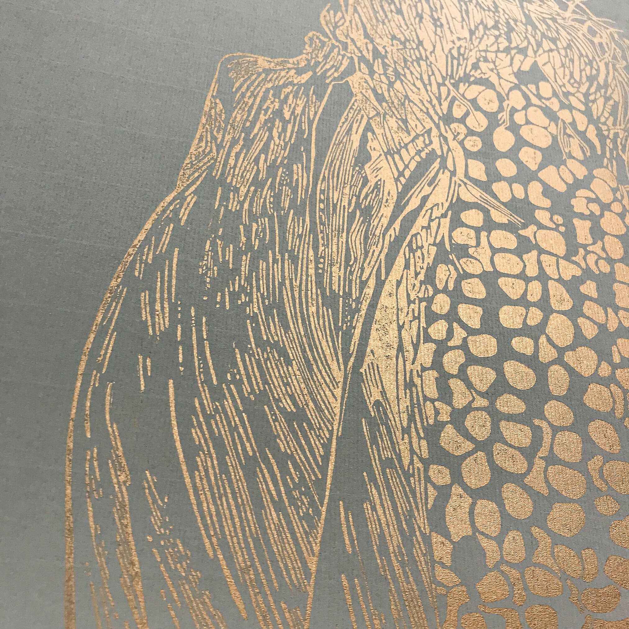 Corn on the Cob Linocut Print, Hand Printed Onto Grey Ingres Paper ...