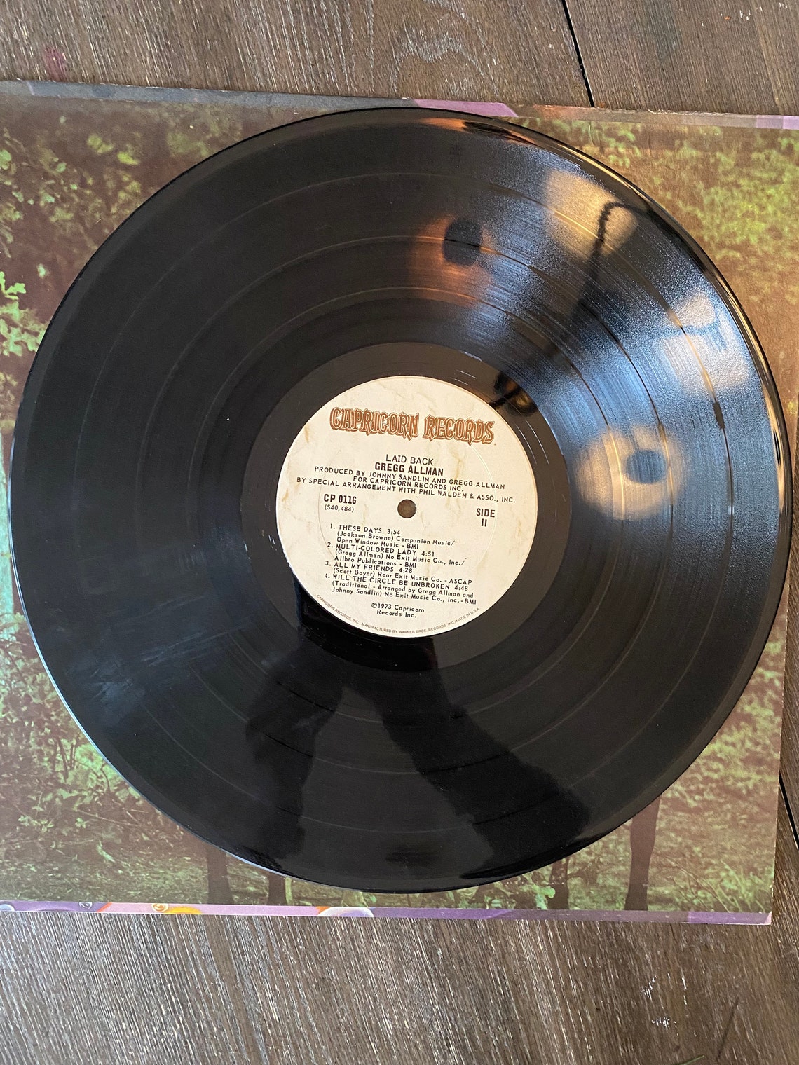 1973 GREGG ALLMAN "laid Back" LP Gatefold Solo Debut Org Sleeve CP0116 ...