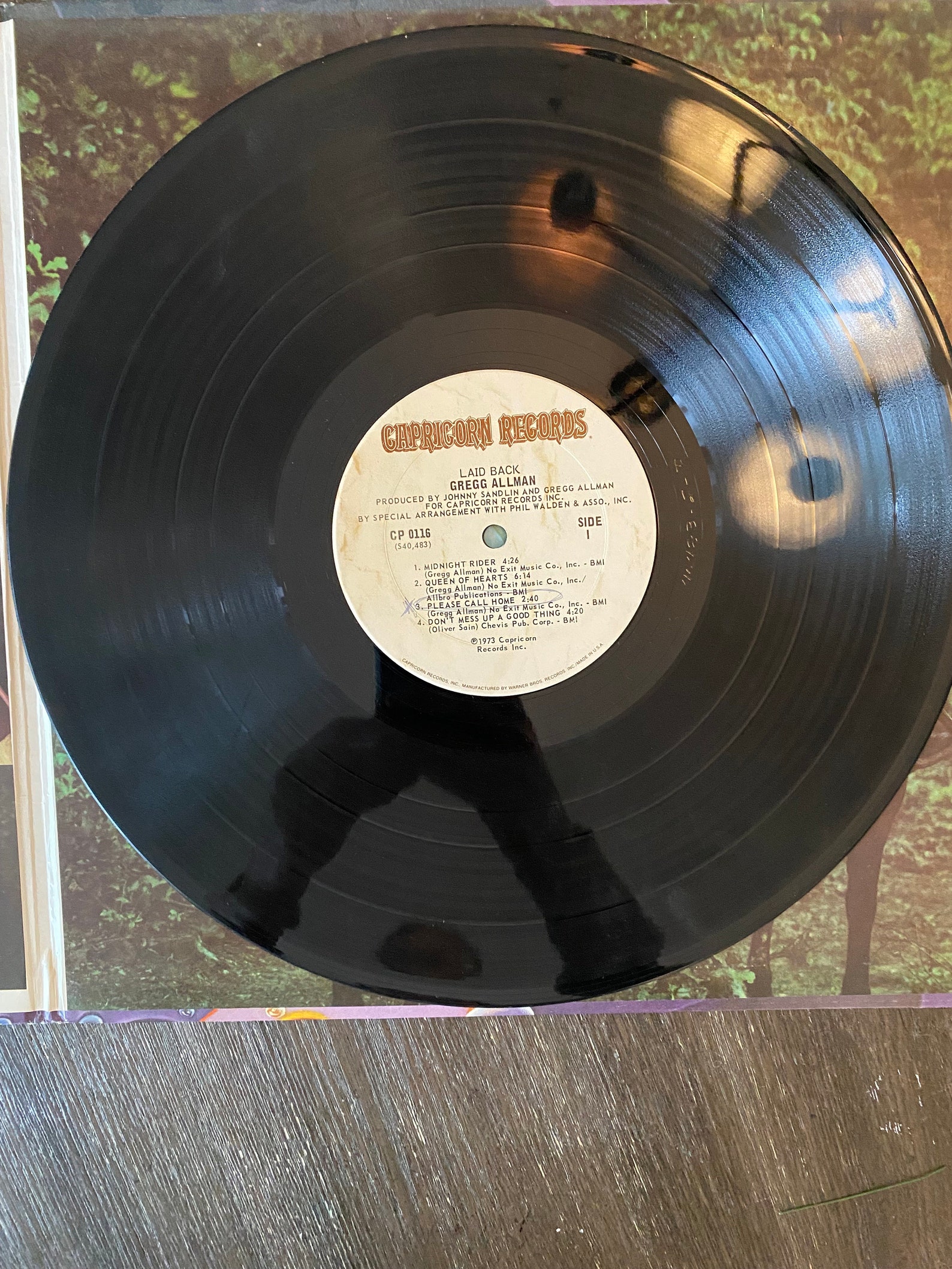 1973 GREGG ALLMAN "laid Back" LP Gatefold Solo Debut Org Sleeve CP0116 ...