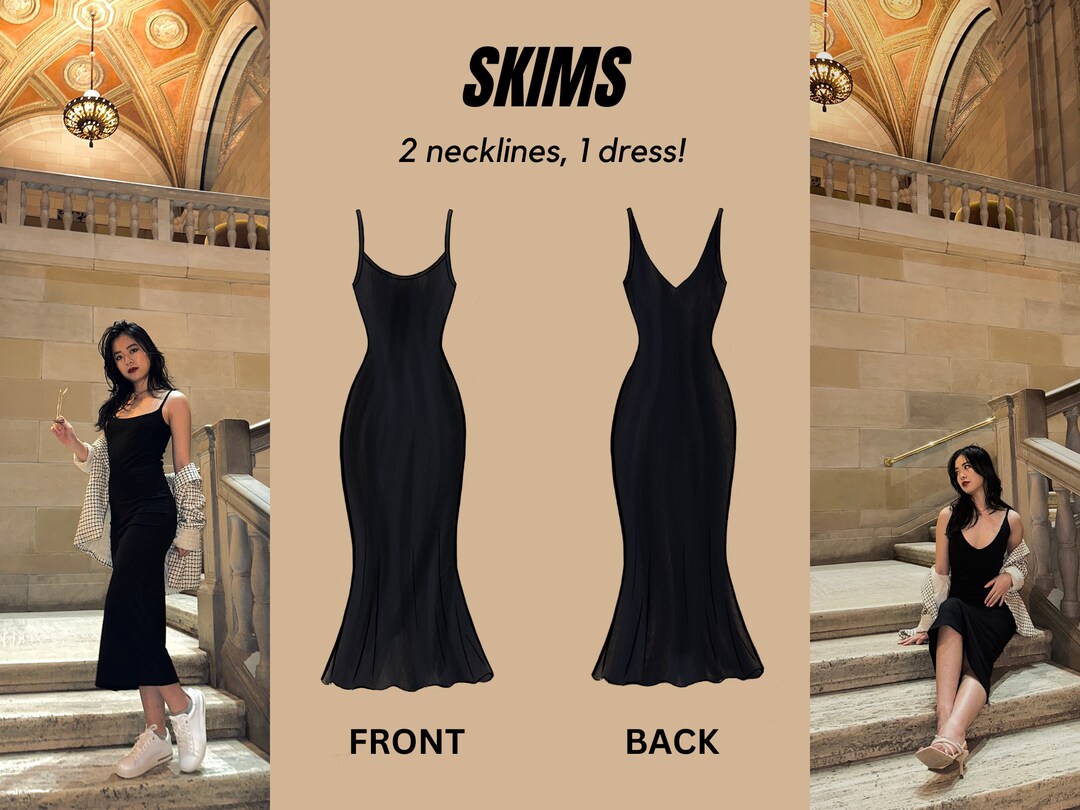 SKIMS Dress PDF Sewing Pattern | Bodycon Dress Pattern Maxi Camisole ...