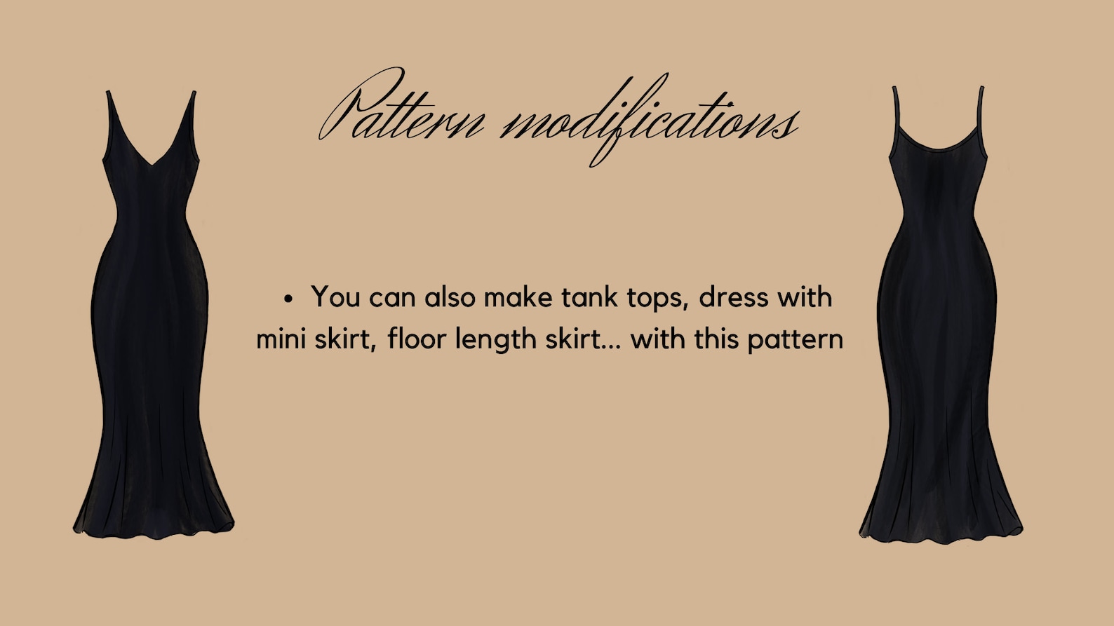 SKIMS Dress PDF Sewing Pattern Bodycon Dress Pattern Maxi Camisole Knit ...