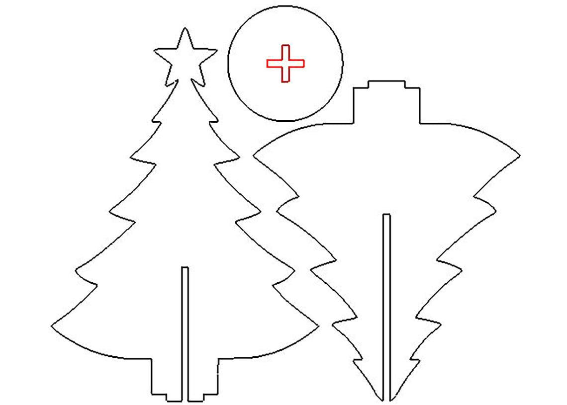 Sapin de Noël découpé au laser dxf svg fichiers découpés au - Etsy France