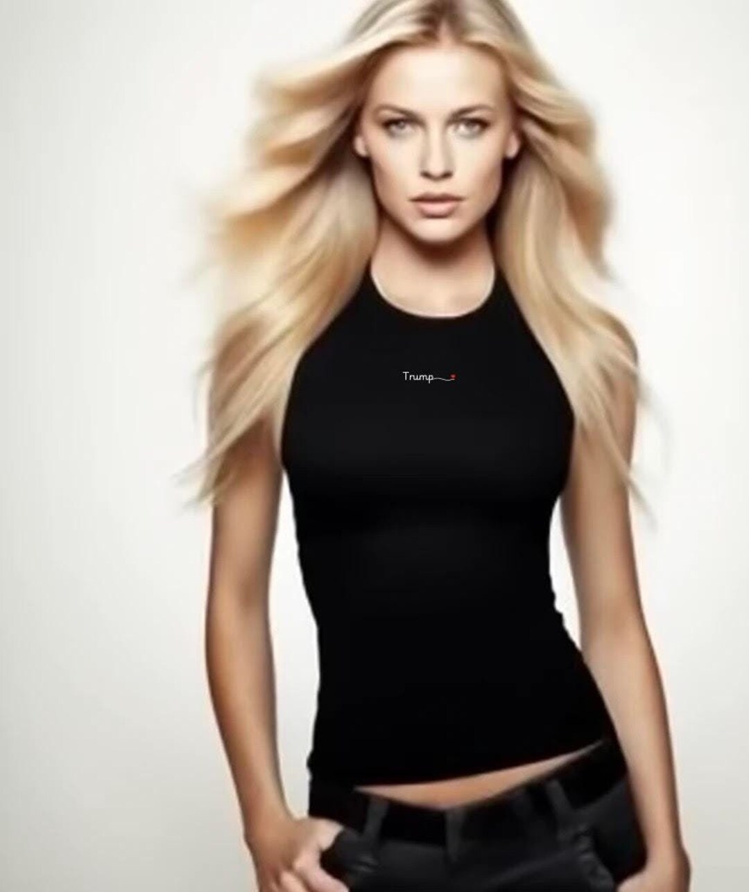 Exclusive MAGA Fashion 2 Designs Tank Tops. Chic. Trump Love Racer Bck ...