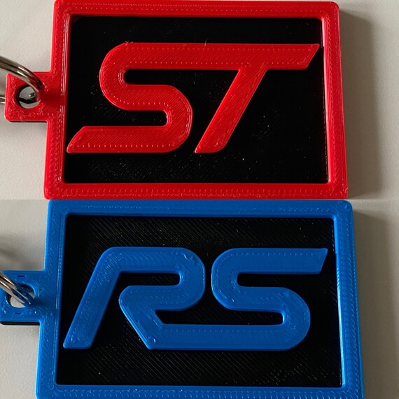 Ford ST RS Keychains 3D Printed | Etsy