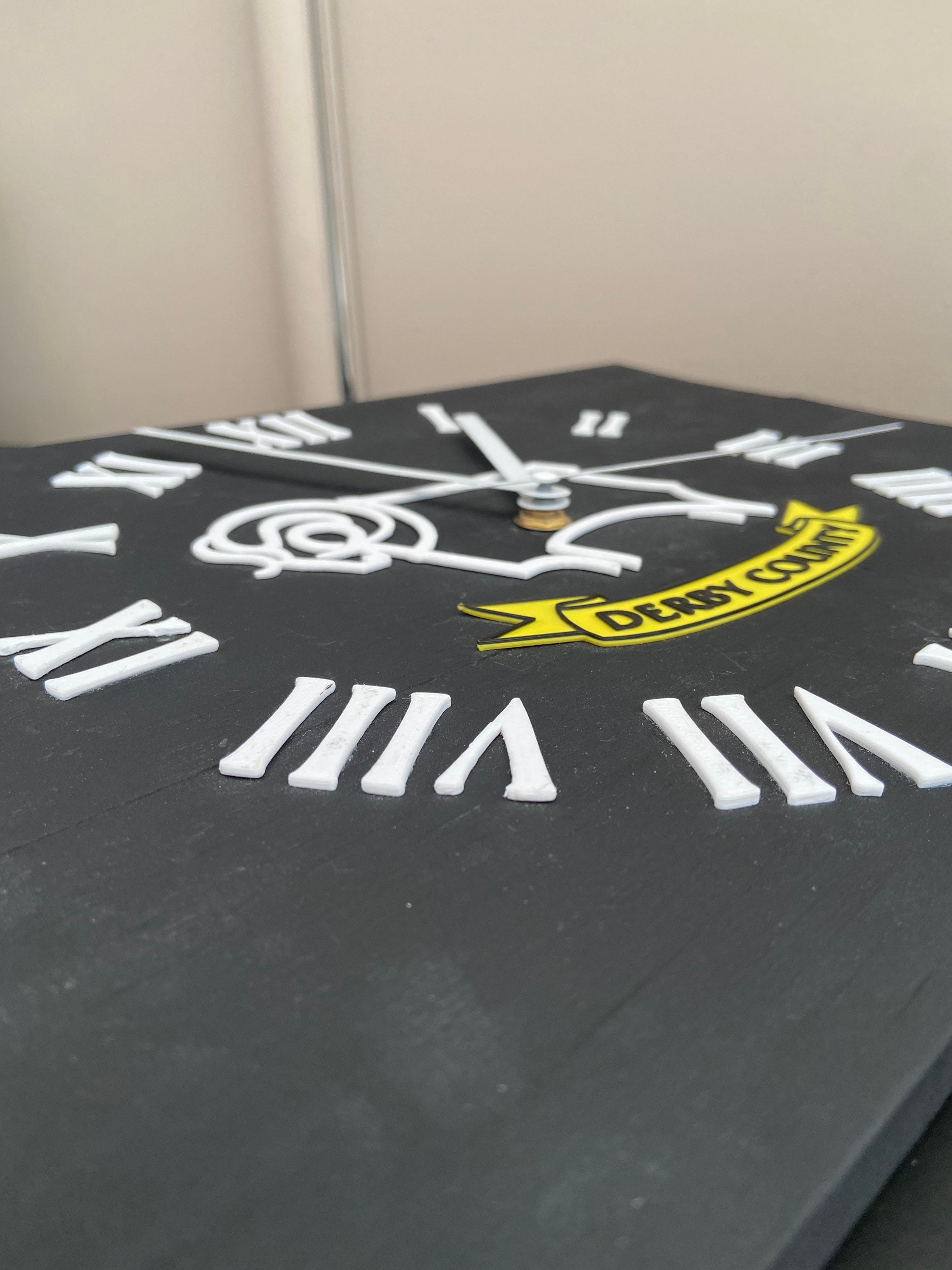 Wooden Derby County Clocks With 3D Printed Badge and Numbers. - Etsy UK