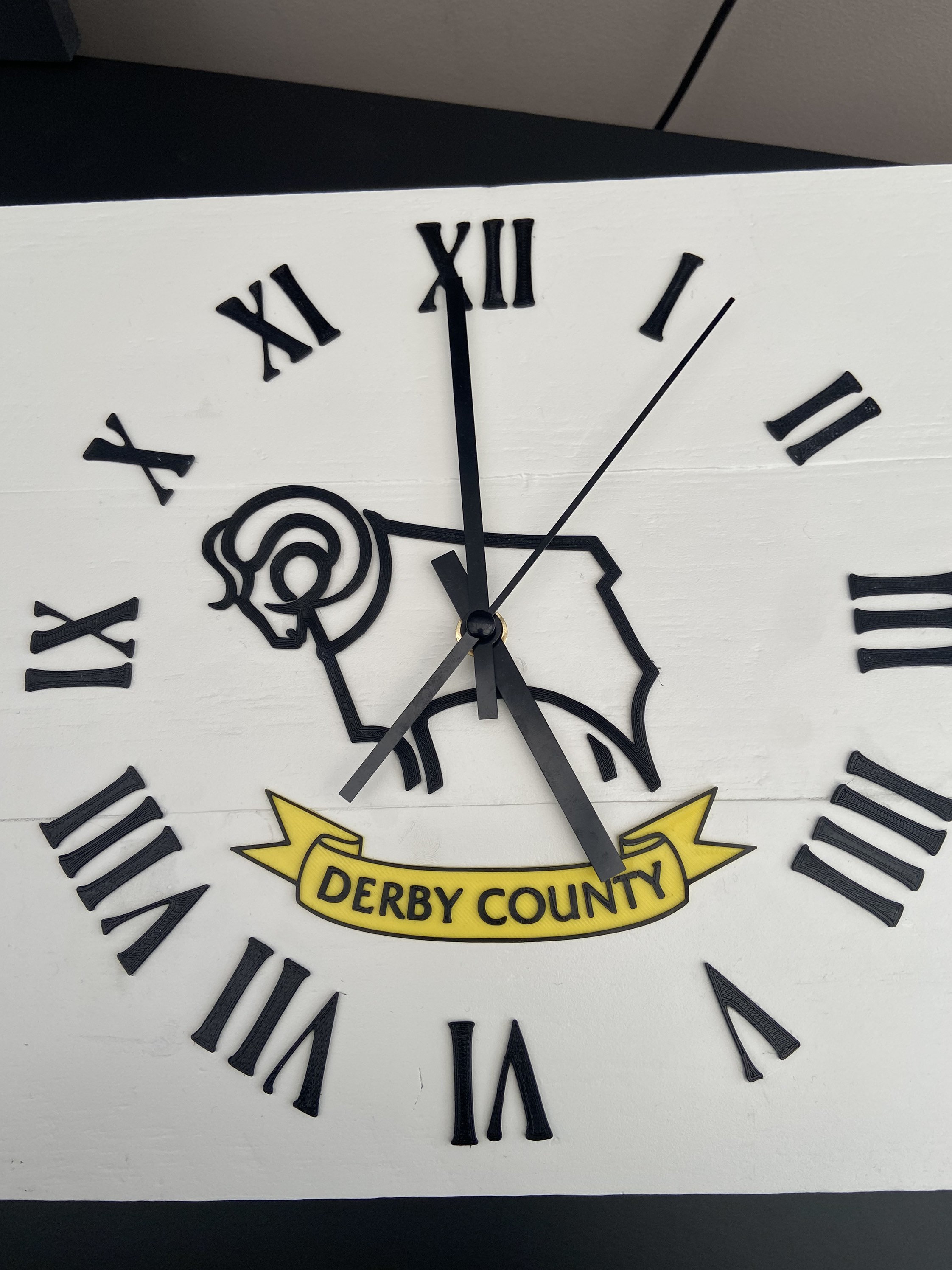 Wooden Derby County Clocks With 3D Printed Badge and Numbers. - Etsy UK