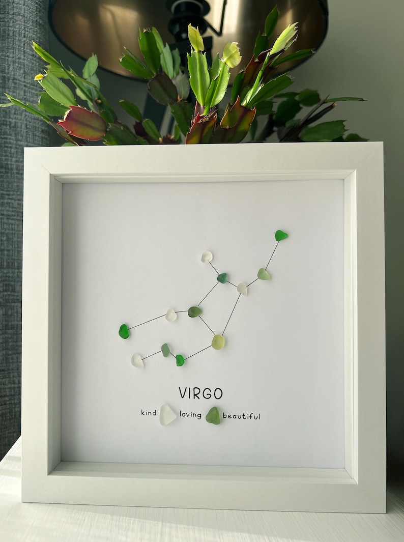 Virgo Star Sign Constellation Sea Glass Artwork (06) - Etsy
