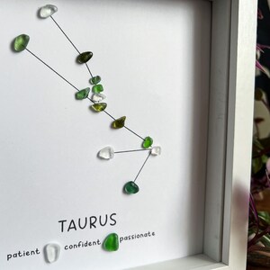 Taurus Star Sign Constellation Sea Glass Artwork - Etsy