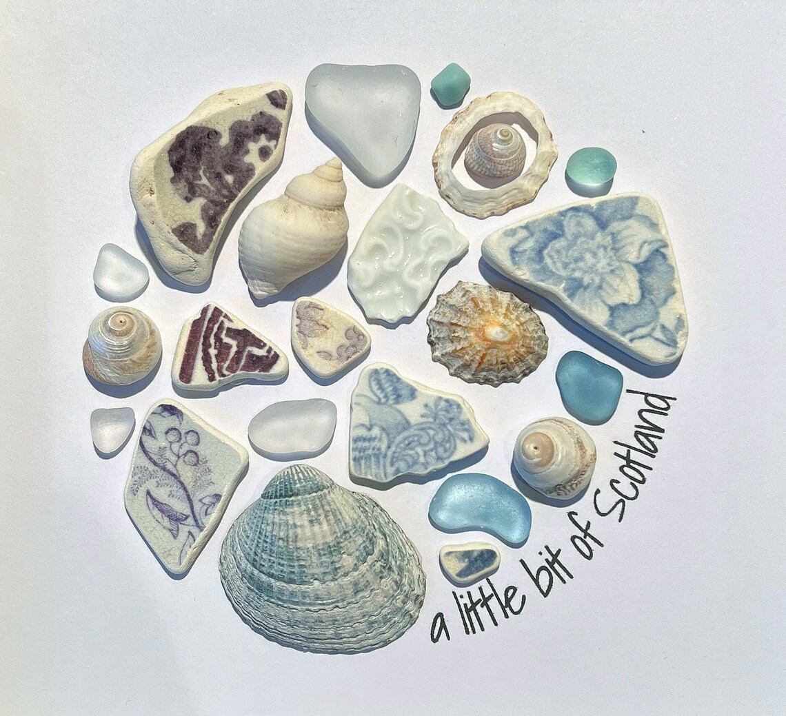 A Little Bit of Scotland no.7 Scottish Sea Glass, Pottery & Shells ...