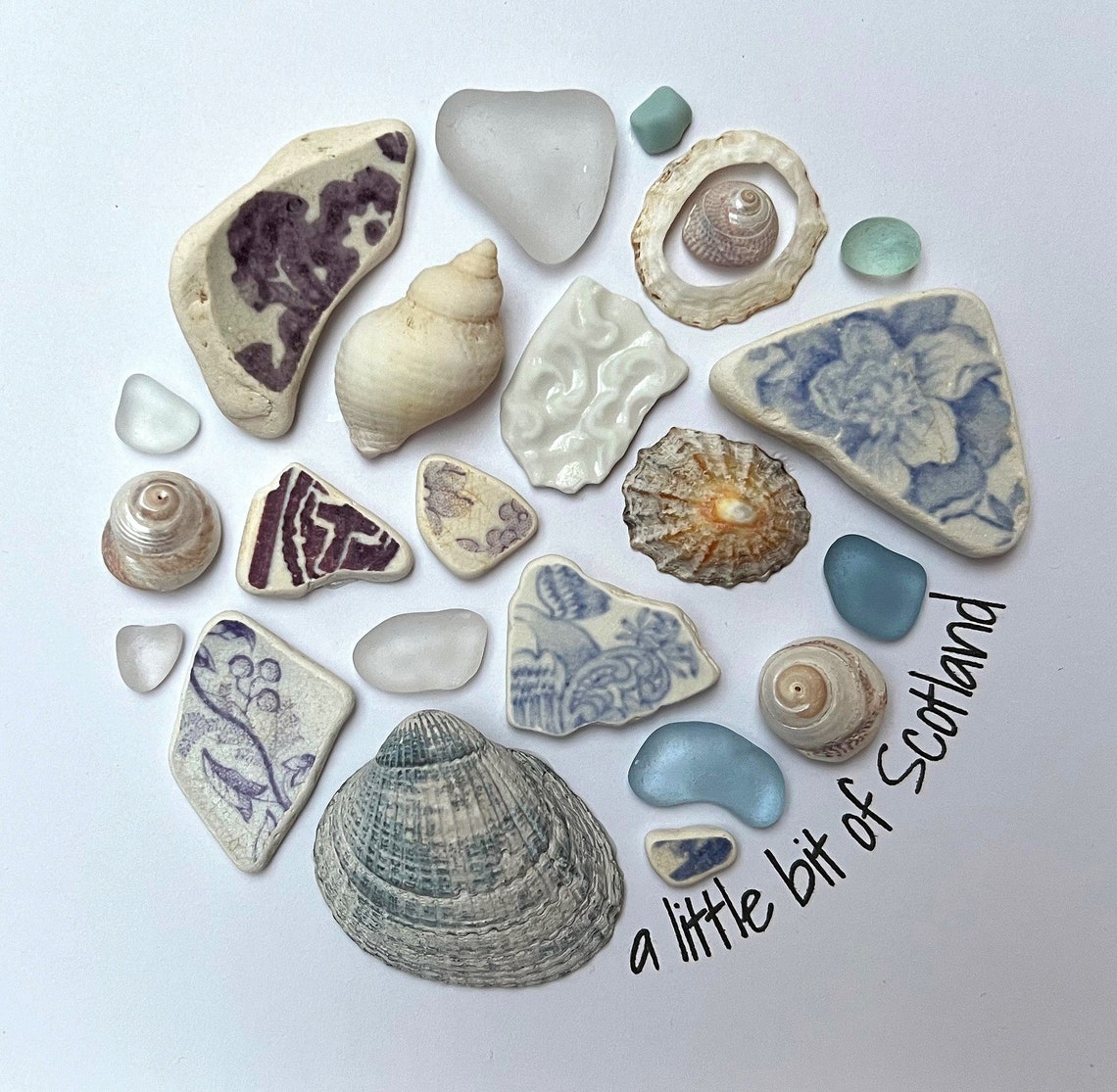 A Little Bit of Scotland no.7 Scottish Sea Glass, Pottery & Shells ...