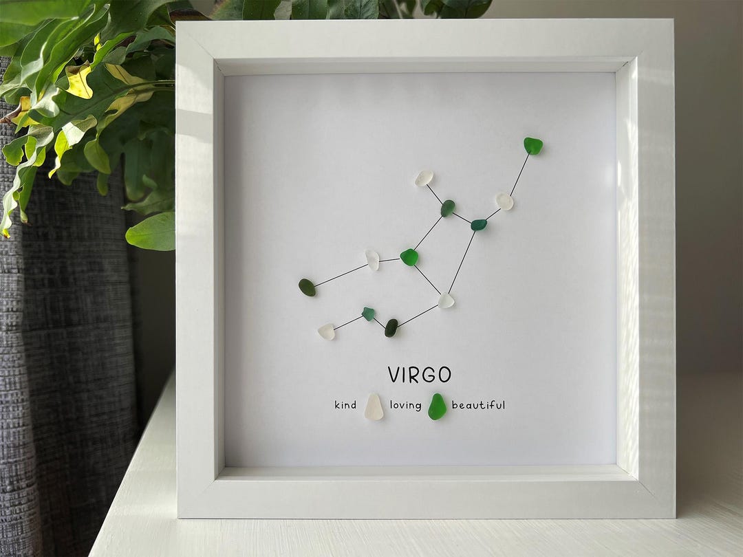 Virgo Star Sign Constellation Sea Glass Artwork 04 - Etsy Canada