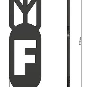 F-bomb 3D Printed Wall Art STL File - Etsy