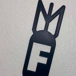 F-bomb 3D Printed Wall Art STL File - Etsy