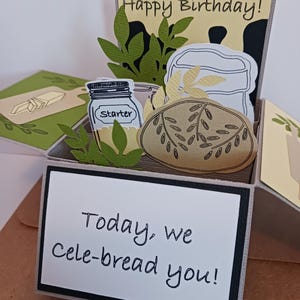 Sourdough Bread Birthday Card: Unique 3D Pop up for Baker - Etsy