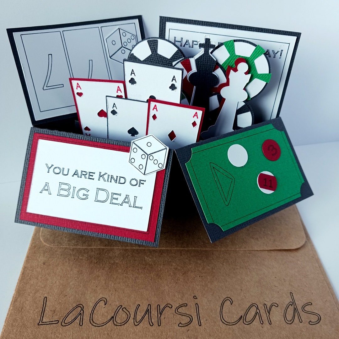 Poker Casino Theme Birthday Card for Husband Funny Gift Unique Deck of ...