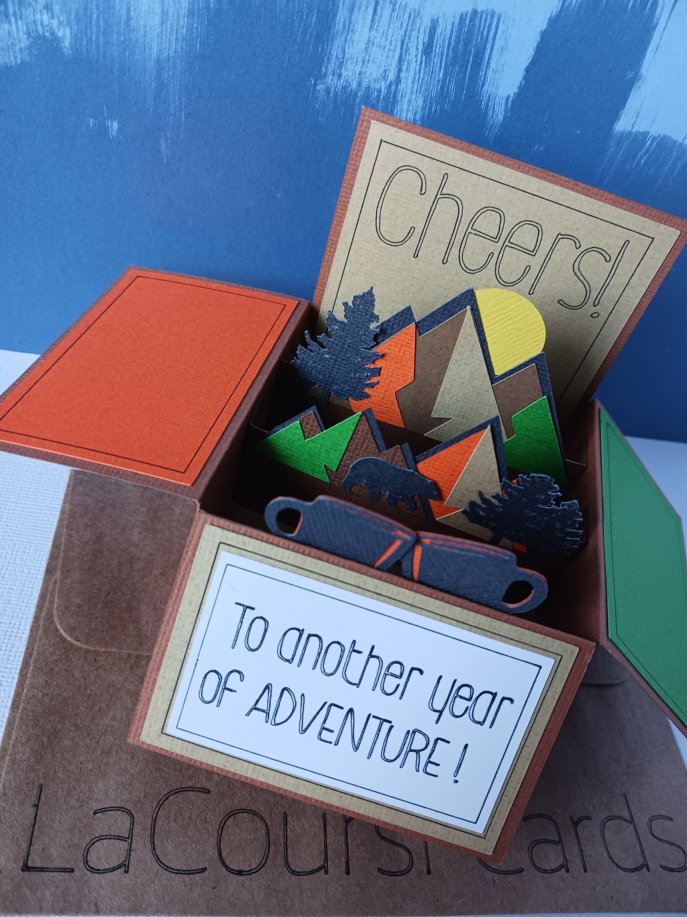 Adventure Happy Birthday Card Outdoors Pop up Mountain and - Etsy