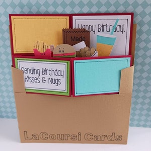 Hamburger Birthday Card Fast Food Cheeseburger and Fries & Chicken ...
