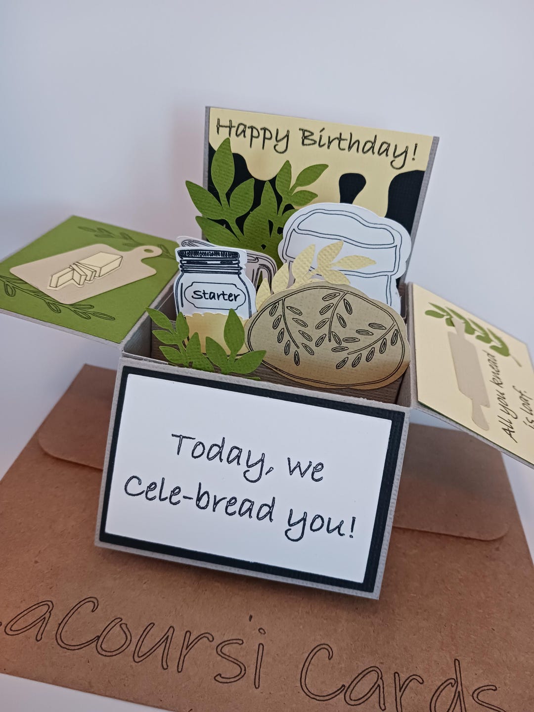 Sourdough Bread Birthday Card: Unique 3D Pop up for Baker - Etsy