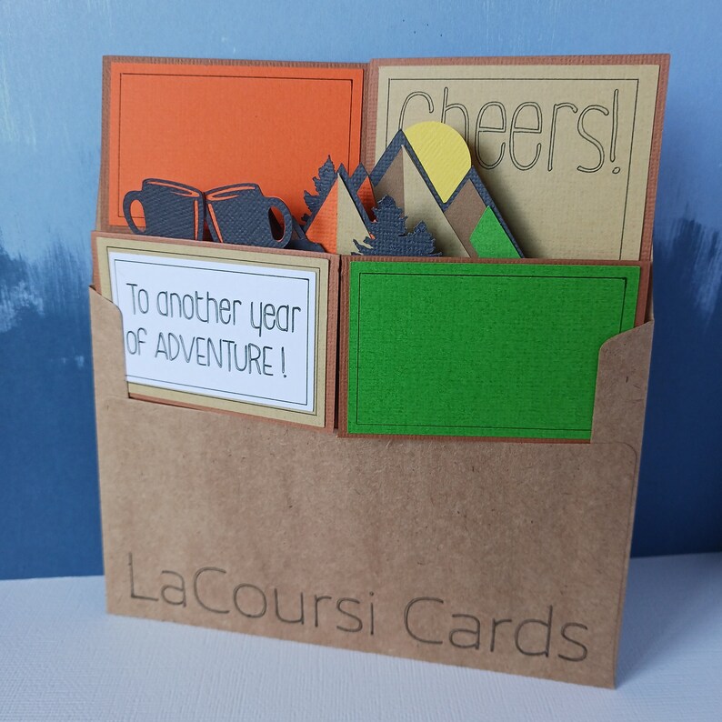 Adventure Happy Birthday Card Outdoors Pop up Mountain and - Etsy