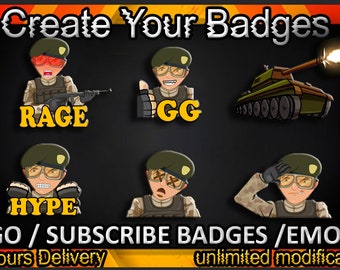 Twitch Army Emotes | Etsy UK