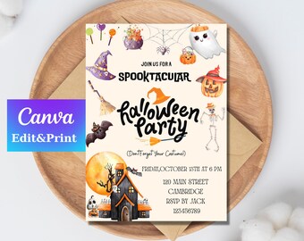 Editable Spooktacular Halloween Party Invitation (digital Download) - Etsy