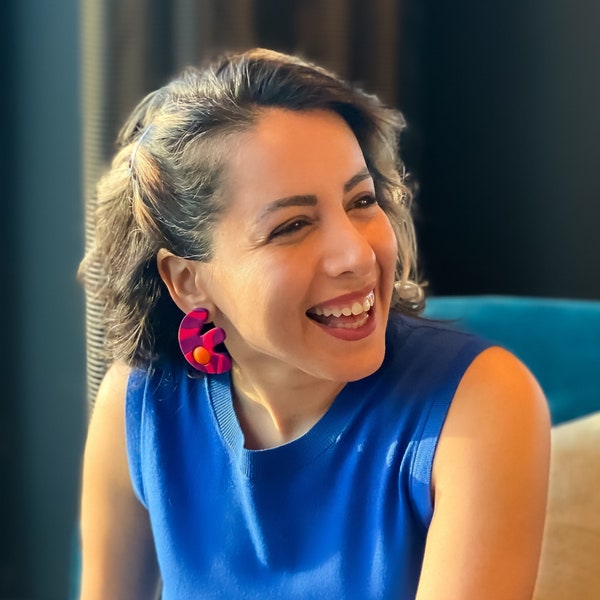 Large Colorful Earrings - Etsy