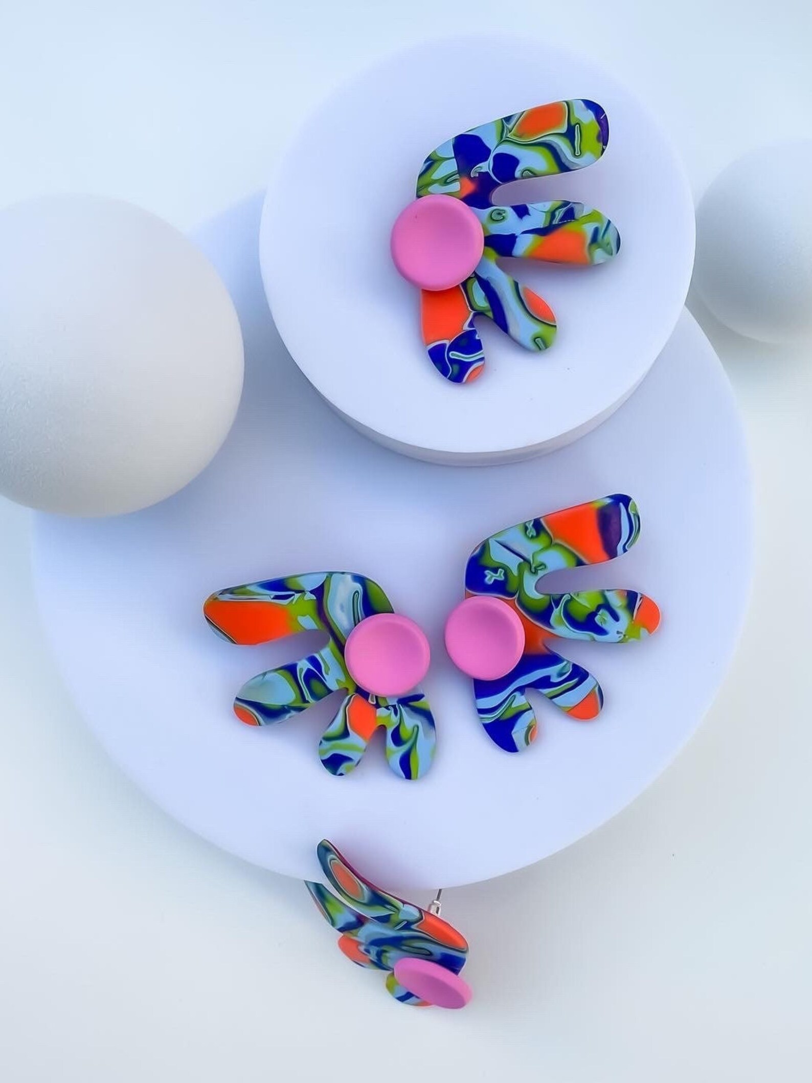 Unique Design, Super Bold Statement Oversized Studs | Glow-in-dark ...